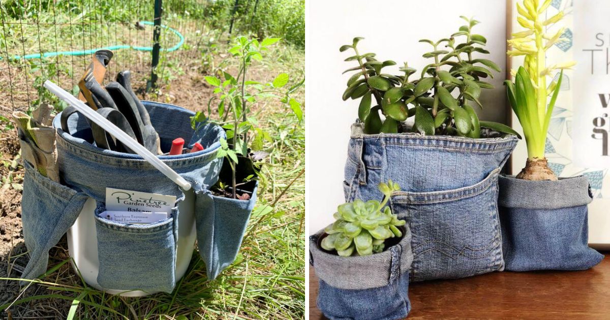 14 Creative Ways to Reuse Old Jeans in Your Garden and Backyard