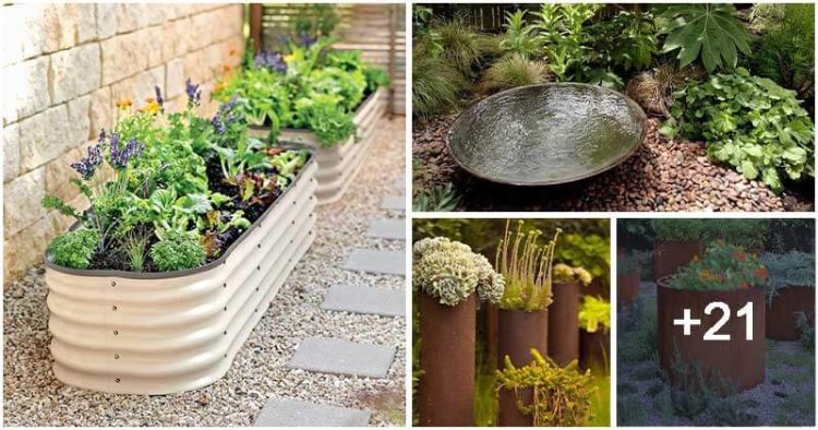25 Metal Garden Landscaping Ideas