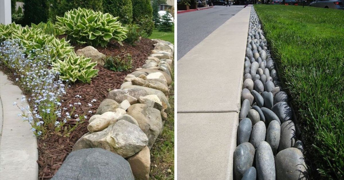 19 Stone Garden Edging Ideas
