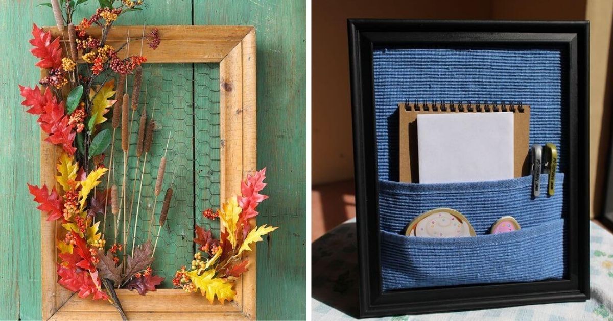 24 Creative DIY Projects Using Old Picture Frames