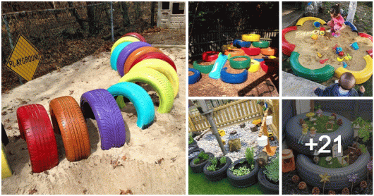 25 Kid Play Ideas With Old Tires