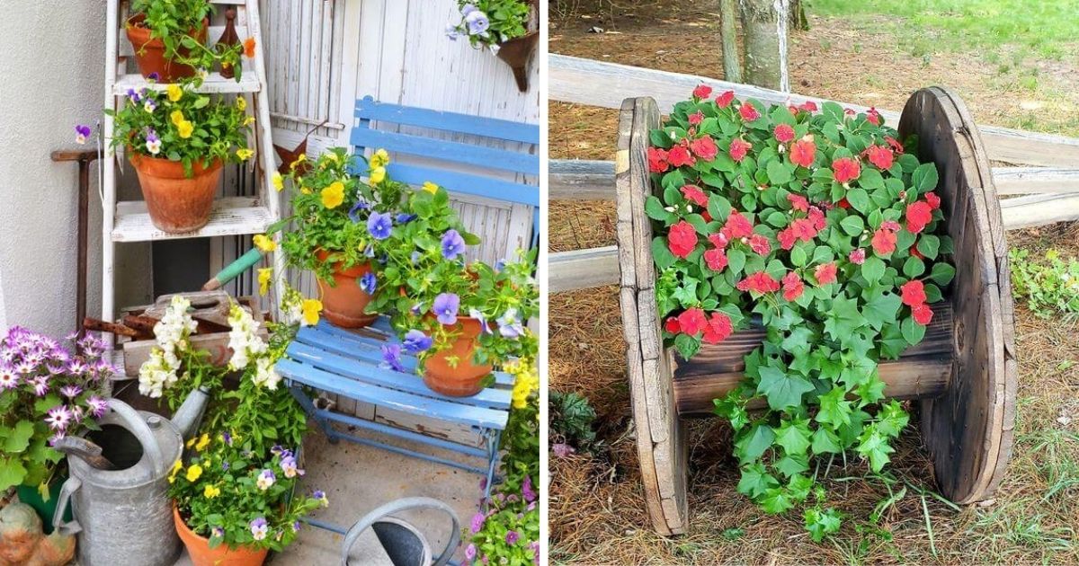 28 Yard Landscaping Ideas to Reuse Old Items