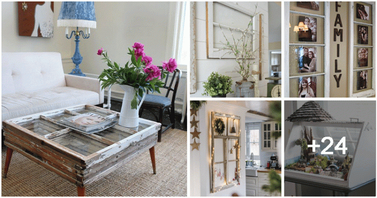29 Vintage Home Decor Ideas Using Old Windows