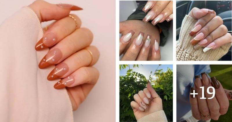 23 Brown French Nails That Are Perfect For Cold Weather