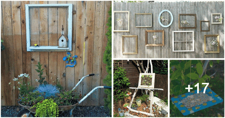 21 Recycled Frame Craft Ideas for Garden and Backyard
