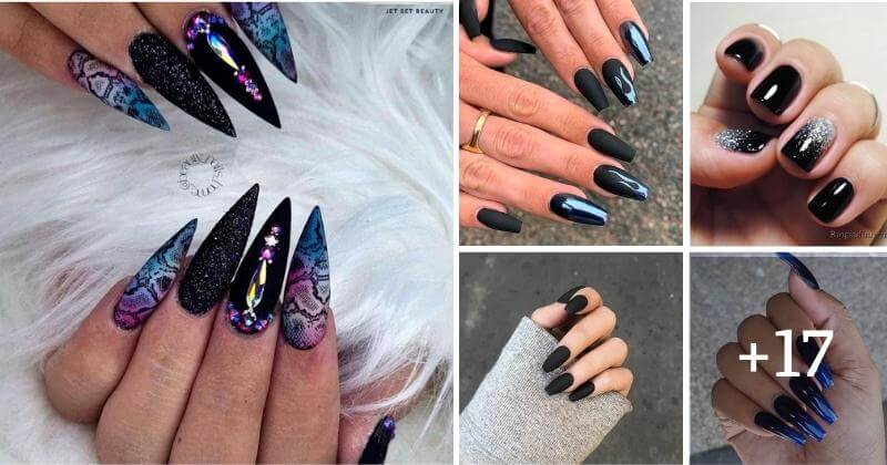 20+ Chic Black Nail Designs You'll Love to Try