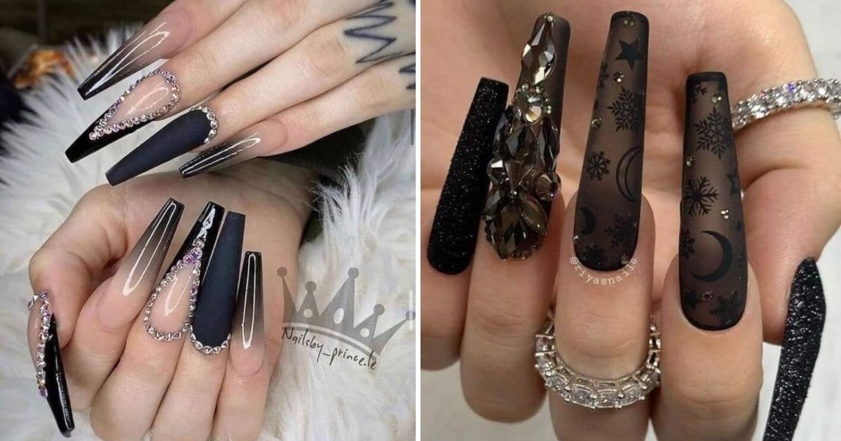 6 Creative Black Acrylic Nail Designs You Should Not Miss Out