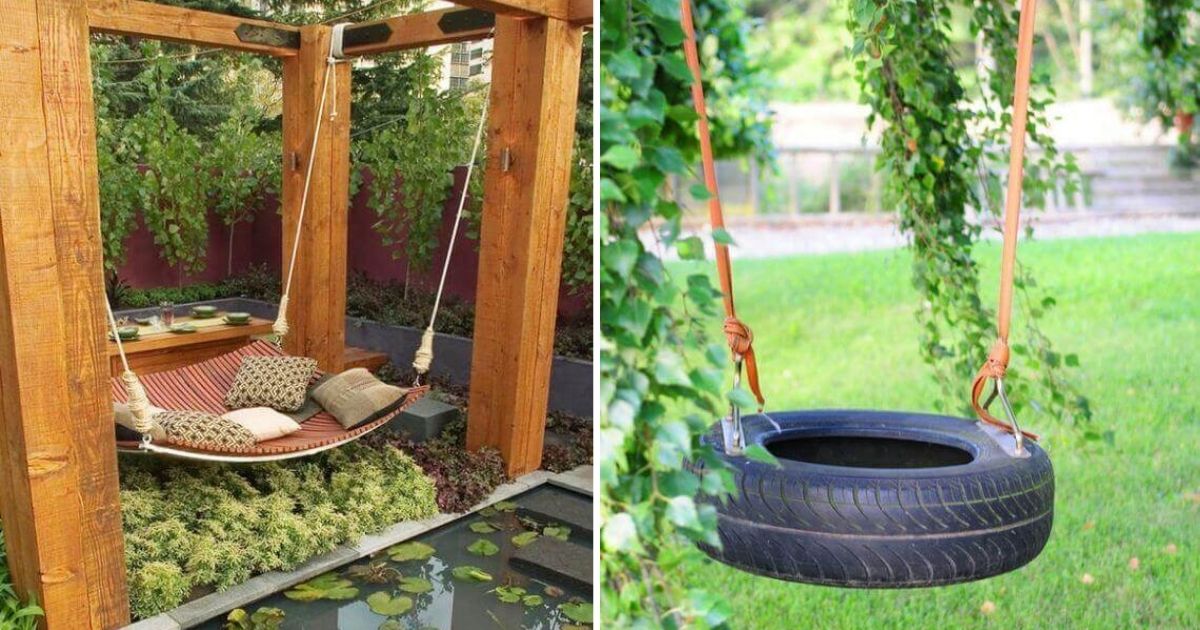 24 Inspiring Outdoor Hanging Swing Ideas