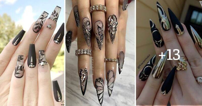 16 Long Black Nails Will Change Your Thought About Black Manicure