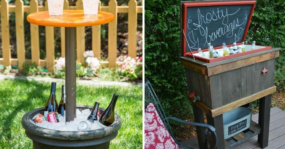 11 Creative DIY Cooler Tables For Patio