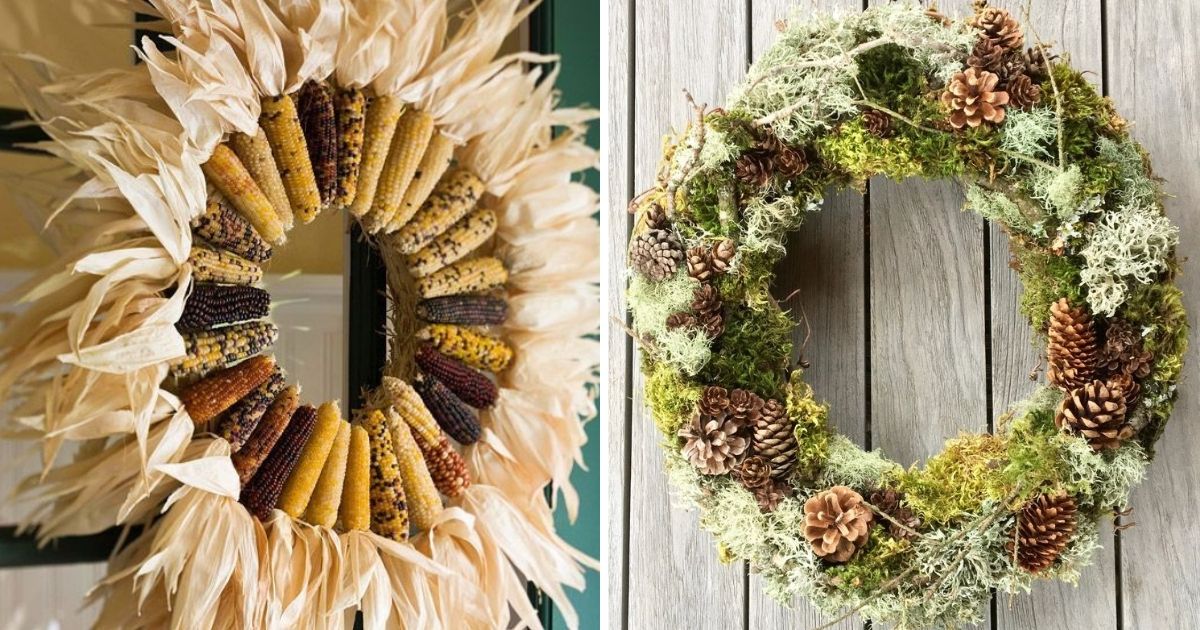 24 DIY Natural Fall Wreaths to Welcome the Season Beautifully