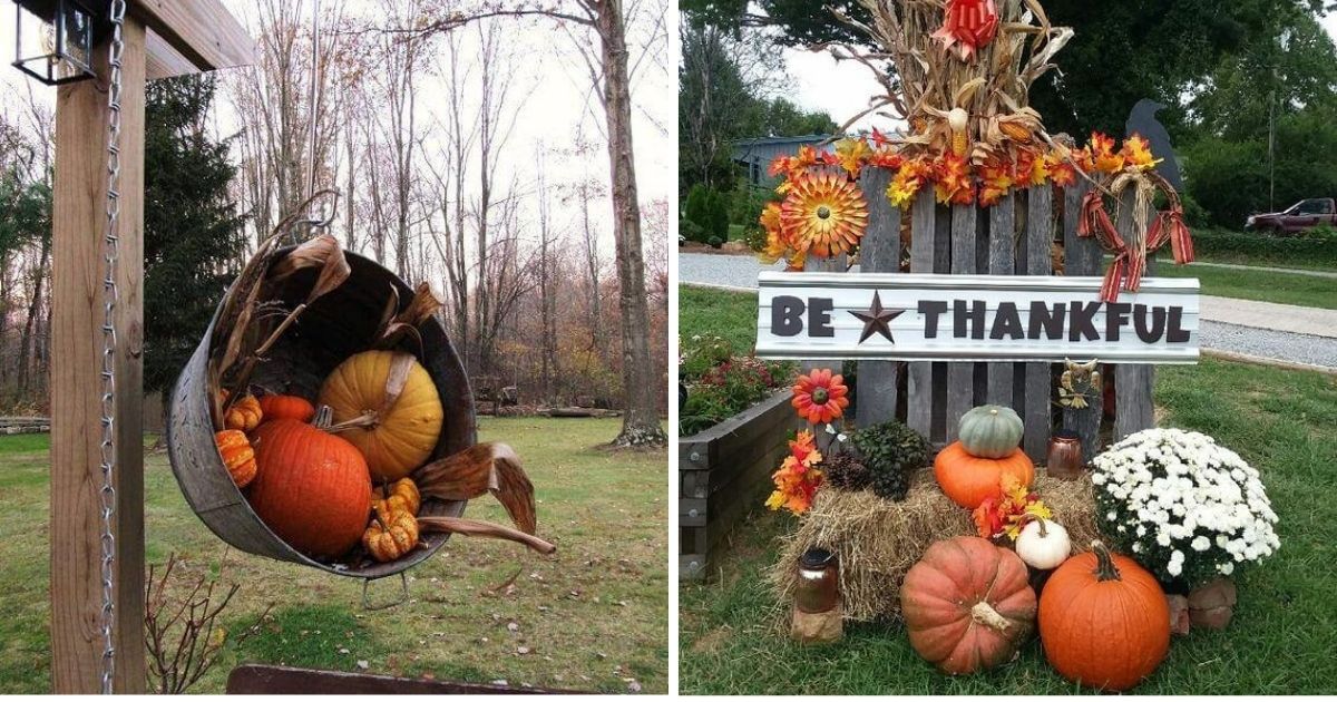 26 Stunning Fall Yard Decorations