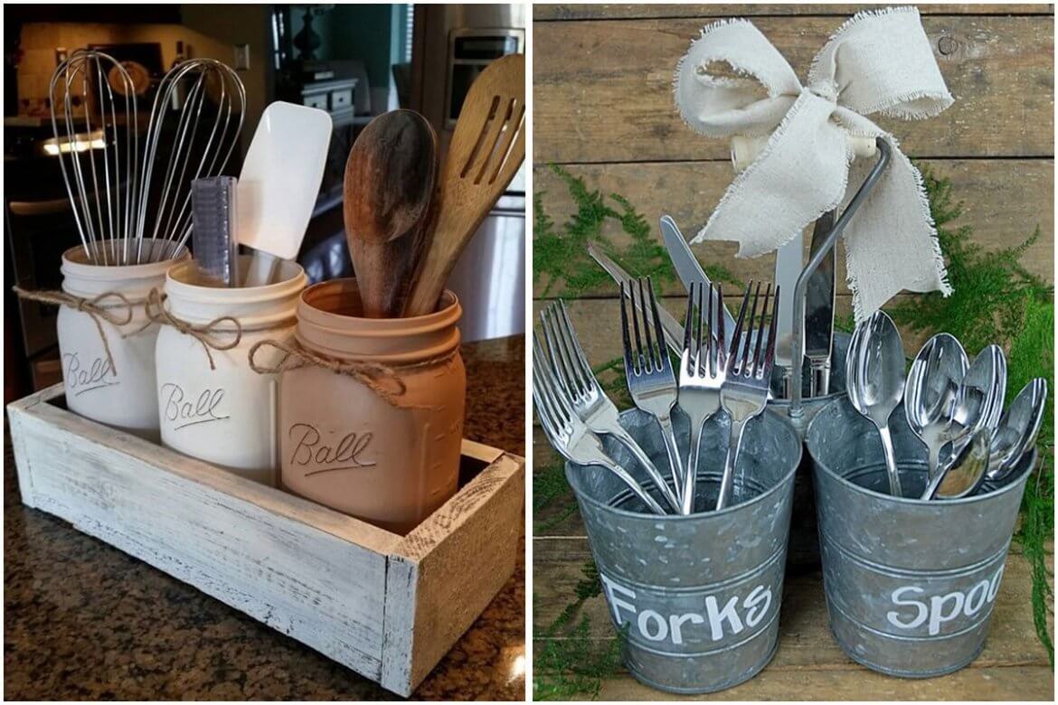 19 Cheap Your Own Kitchen Utensil Storage Ideas