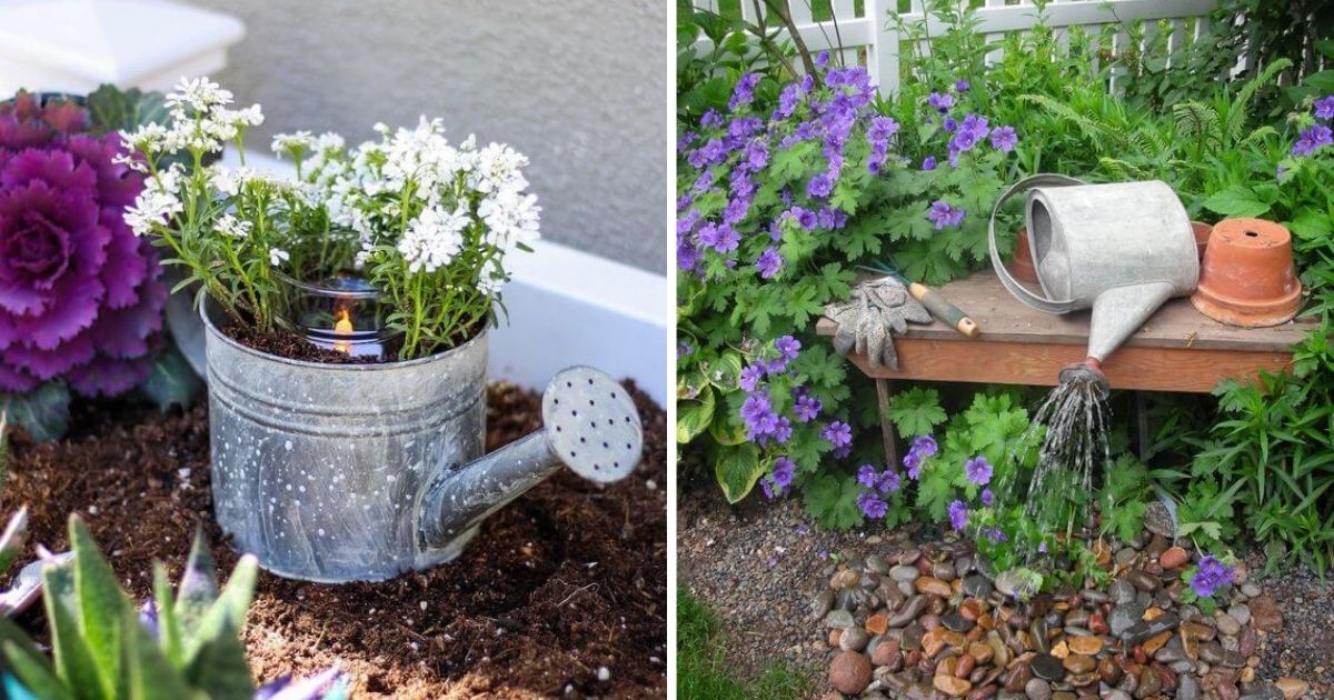 16 DIY Reusing Watering Can Ideas That Transform Old Cans into Garden Art
