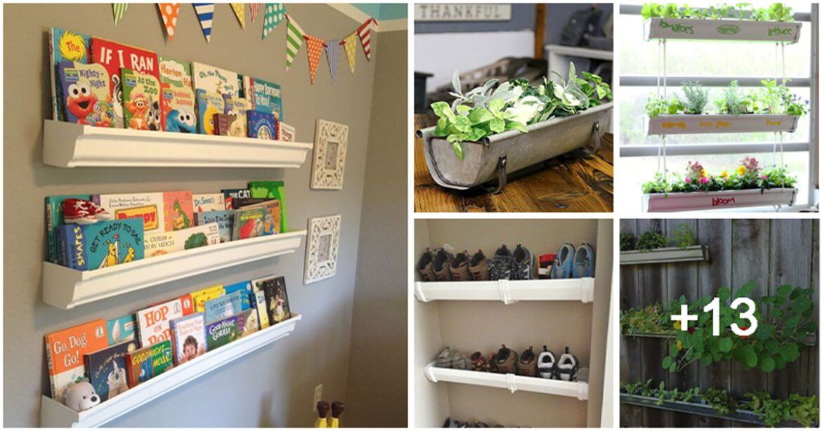 18 DIY Rain Gutter Ideas For Home And Garden Projects