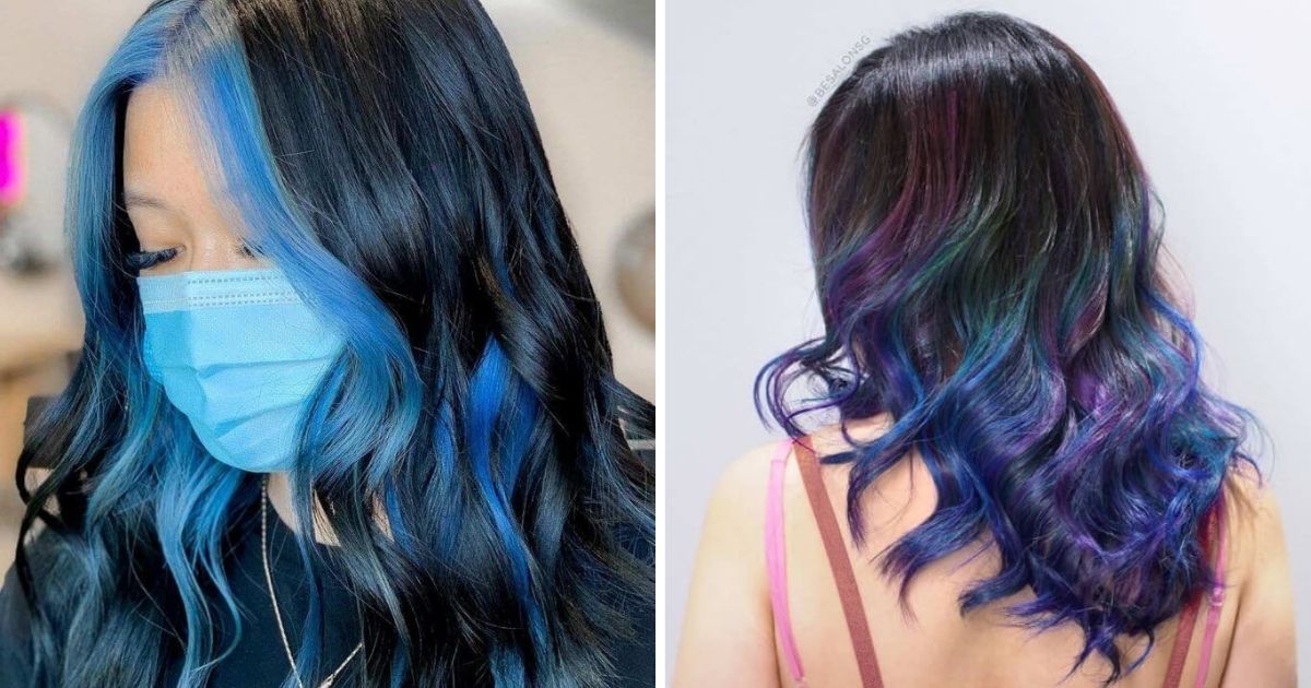 20+ Blue Highlights On Hairstyles You'll See Trending In This Year