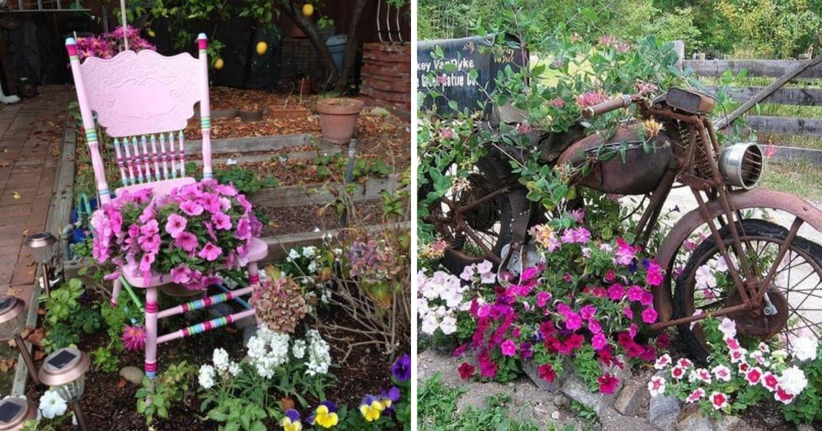 48 Shimmering Small Backyard Landscaping With Recycled Garden Projects