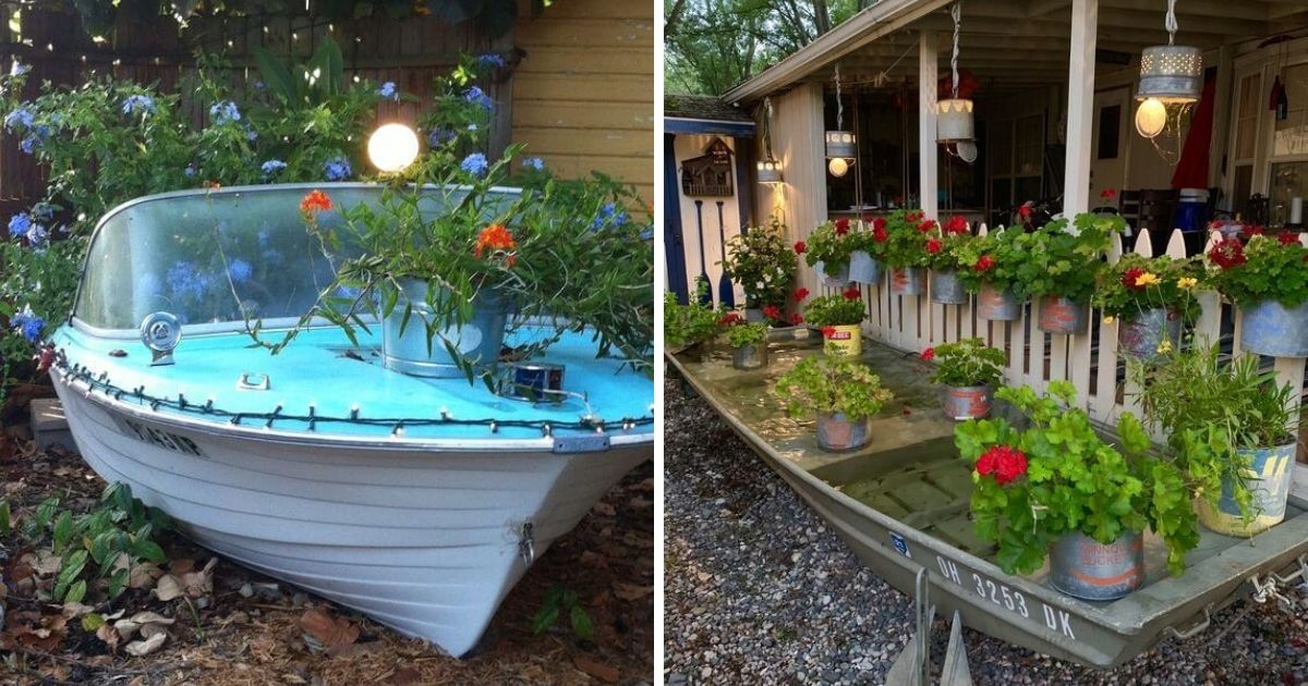 30 Creative Garden Landscaping Inspirations Reusing Old Boats