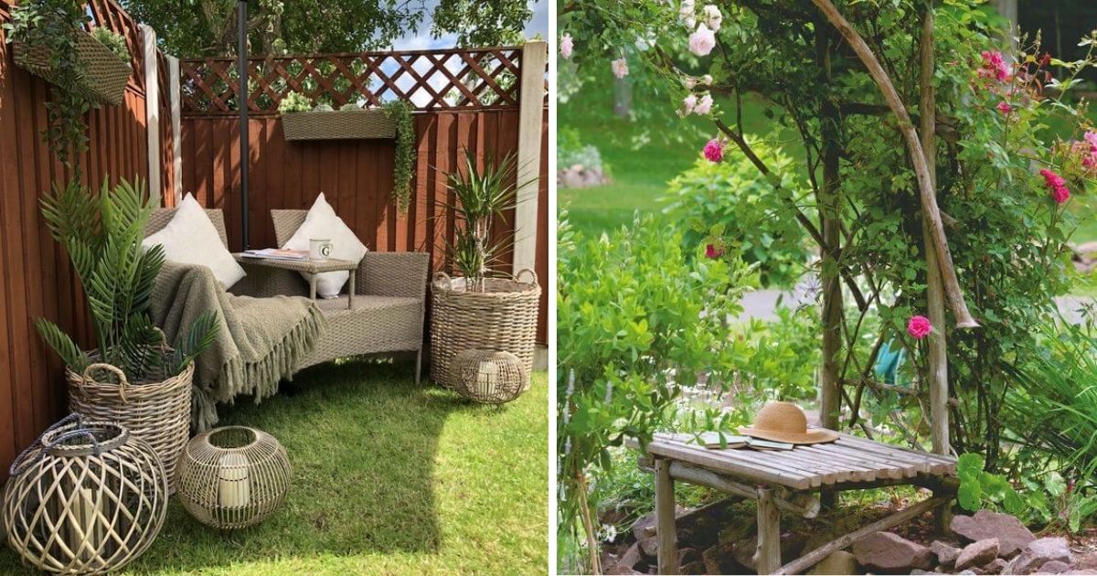 29 Small Garden Corner Seating Ideas