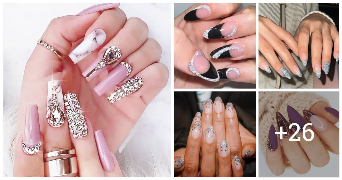 30 Sparkling Diamond Nail Designs To Make You Shine Bright