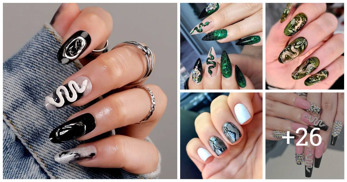 30 Seductive Snake Nail Designs To Release Your Inner Seductress