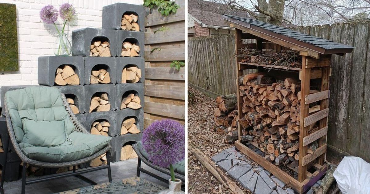 27 Easy DIY Fire Wood Rack Ideas