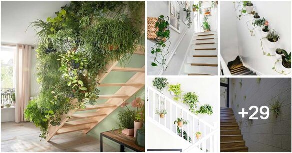 34 Eye-catching Staircase Decor Ideas with Plants