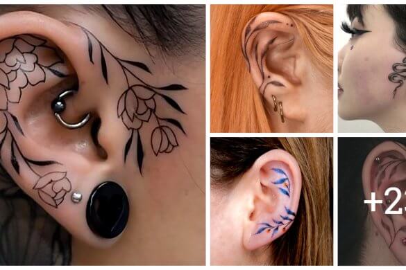 25 Sensuous Inner Ear Tattoos That Are Low-key Gorgeous