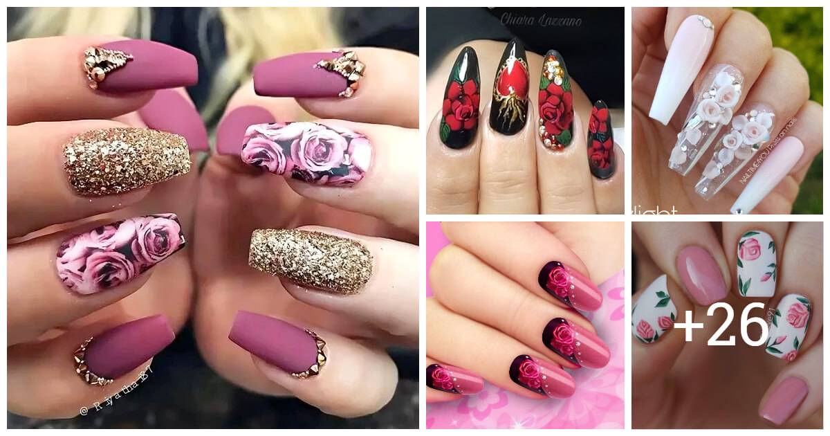 30 Rose Nail Designs That Will Leave Everybody In Awe