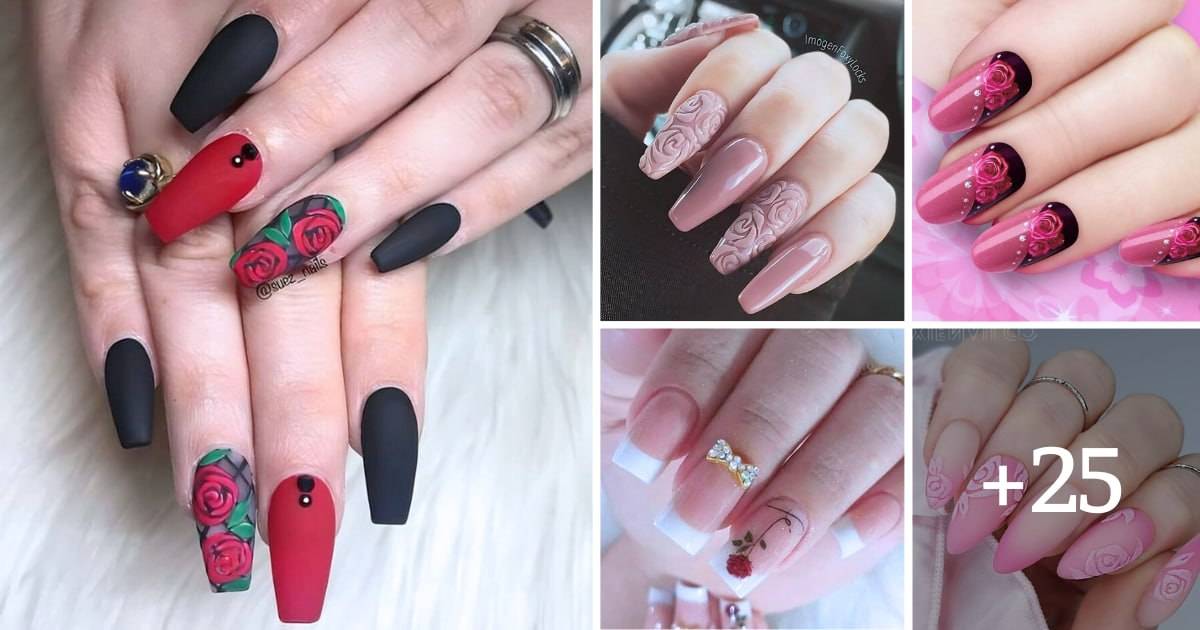 30 Rose Nail Designs That Will Leave Everybody In Awe