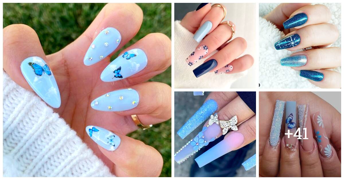 45 Blue Nail Designs To Save You From Boredom