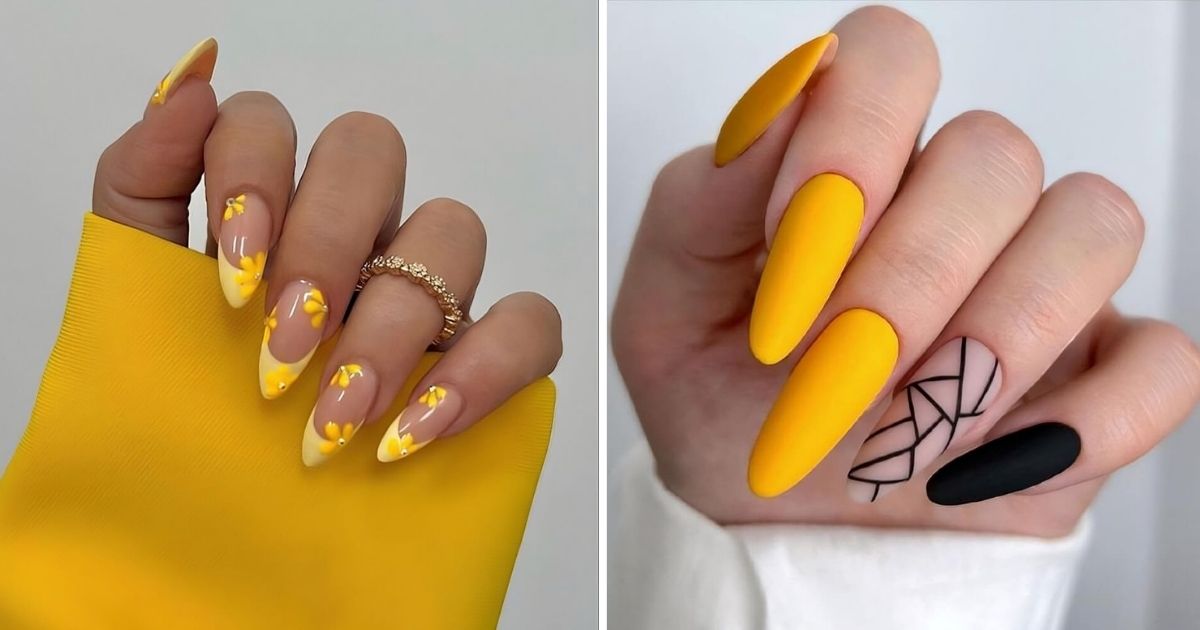 40 Stunning Yellow Acrylic Nails To Shine All Year Long