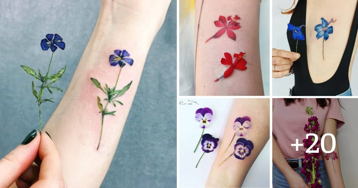 Meet Rit Kit, An Artist Who Turns Flowers Into Realistic Tattoos