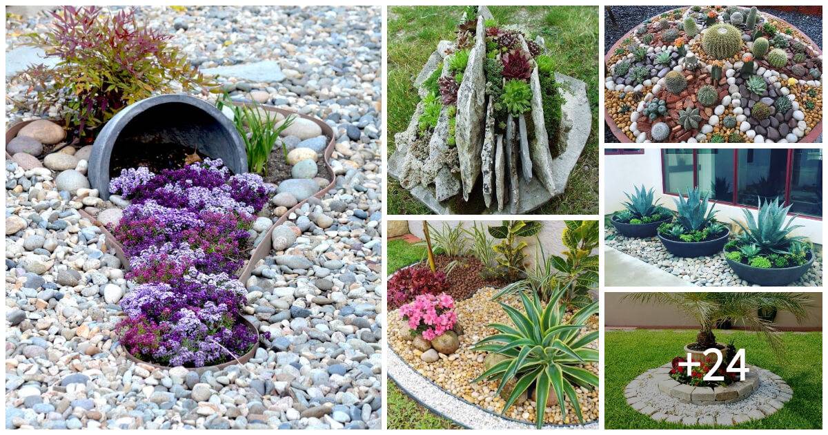 30 DIY Striking Rock And Pebble Art Landscaping Ideas