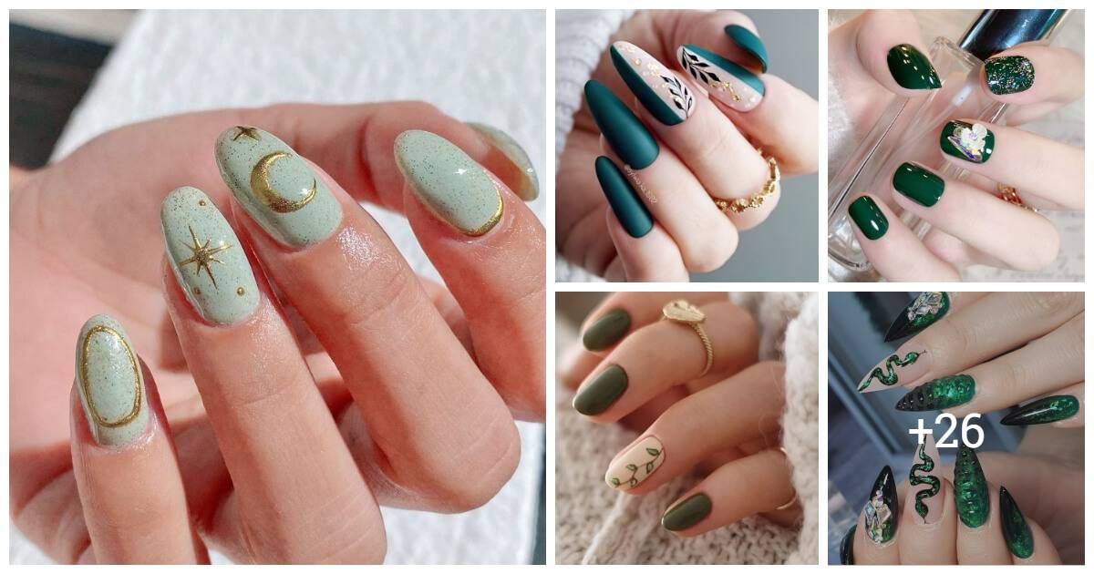30 Trendy Green Nails Every Girl Needs To Get ASAP