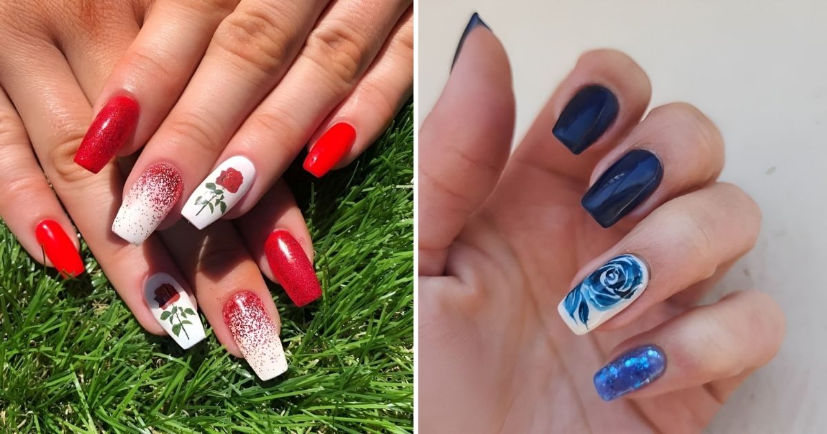 30 Short Rose Nail Designs Every Charming Lady Should Check Out