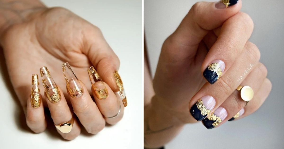 40 Gorgeous Gold Glitter Nails To Glam Up Your Natural Beauty
