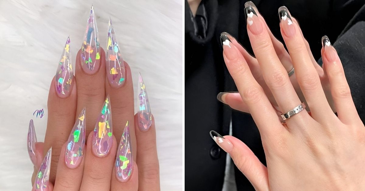 35 Gorgeous Clear Crystal Nails That Are Lovely As Cinderella’s Glass ...