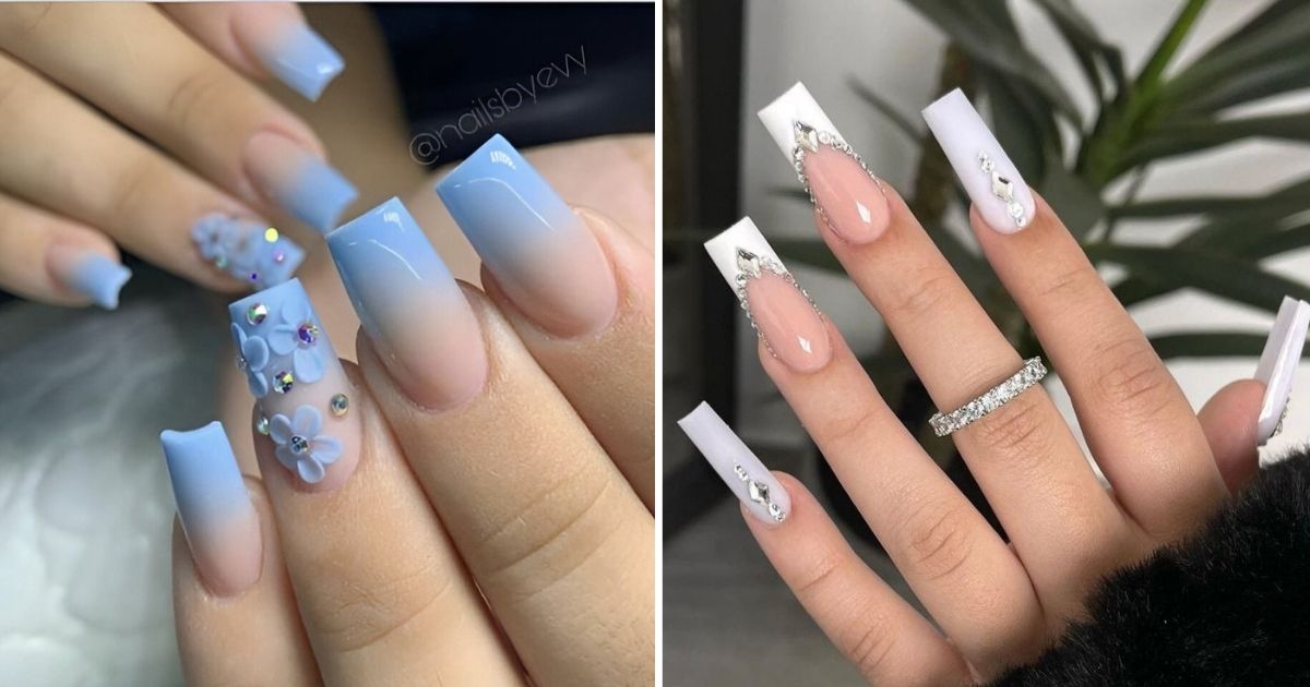 30 Ultimate Chic French Tip Square Nail Designs