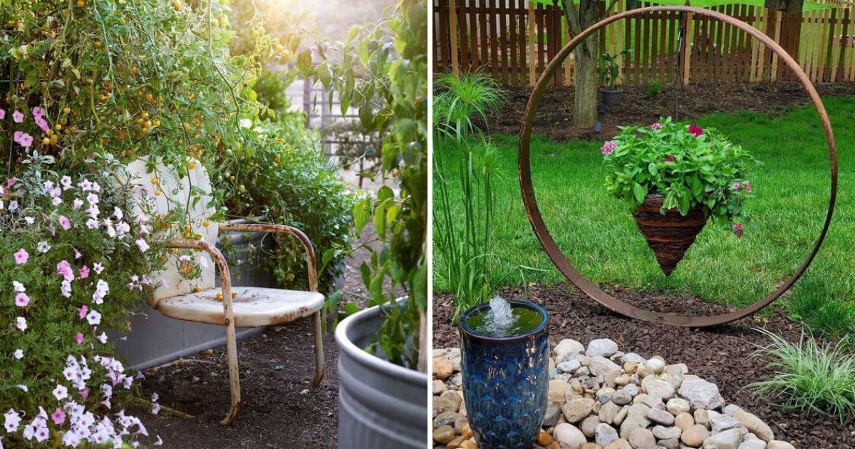 20 Shimmering Garden Ideas That Incorporate Metal Accents In Landscape ...
