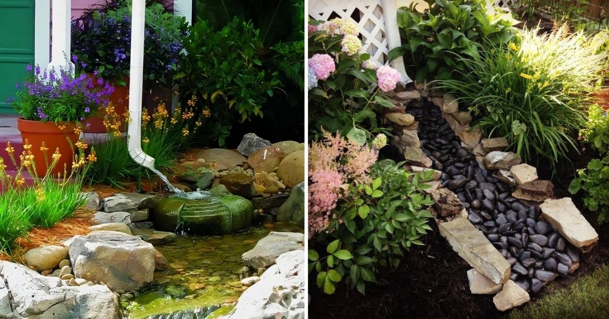 18 Creative Downspout Landscaping Inspirations