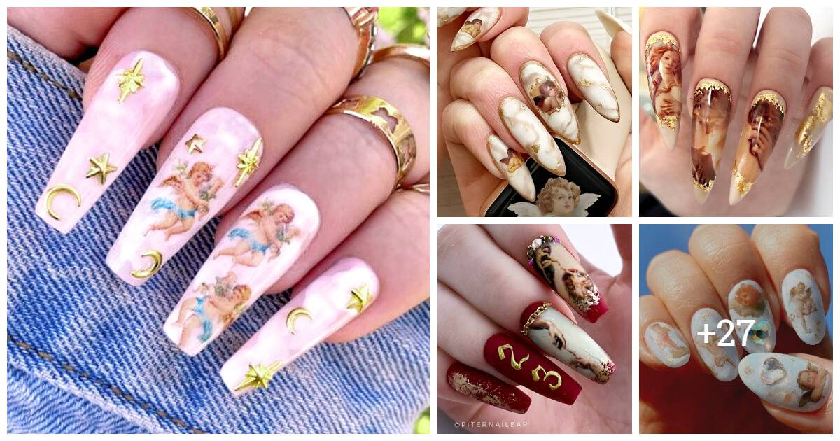 30 Breathtaking Angel Nail Designs To Charm Everyone At First Sight
