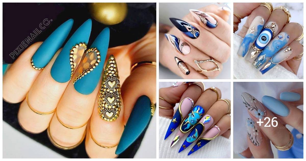 30 Extraordinary Blue Nail Designs To Captivate Everybody’s Heart