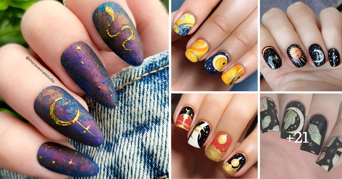 25 Charming Moon Nail Art Designs To Show Your Feminine Energy