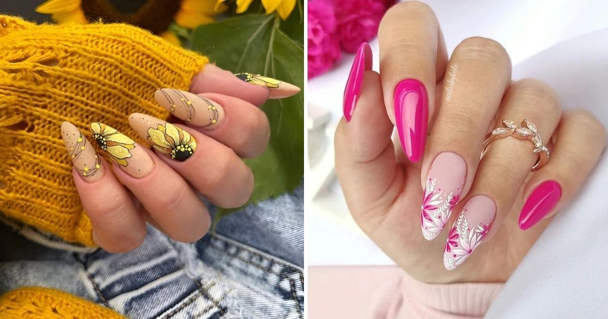 30 Ultimate Chic And Fun Flower Nail Designs