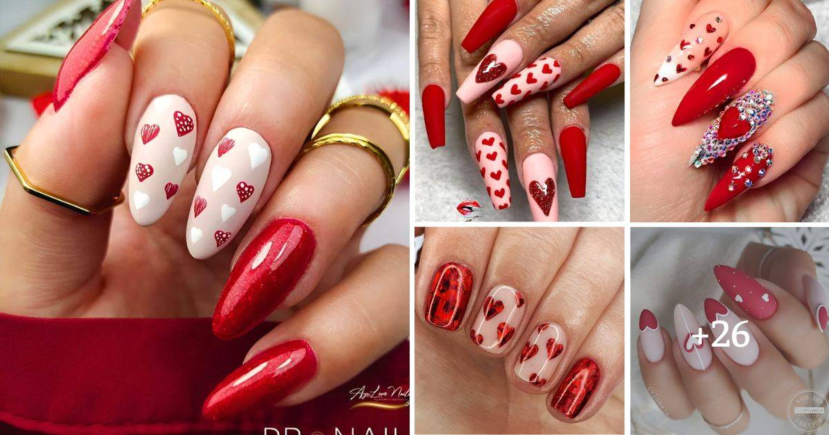 30 Easy And Lovely Heart Nail Ideas To Rock All Year Round