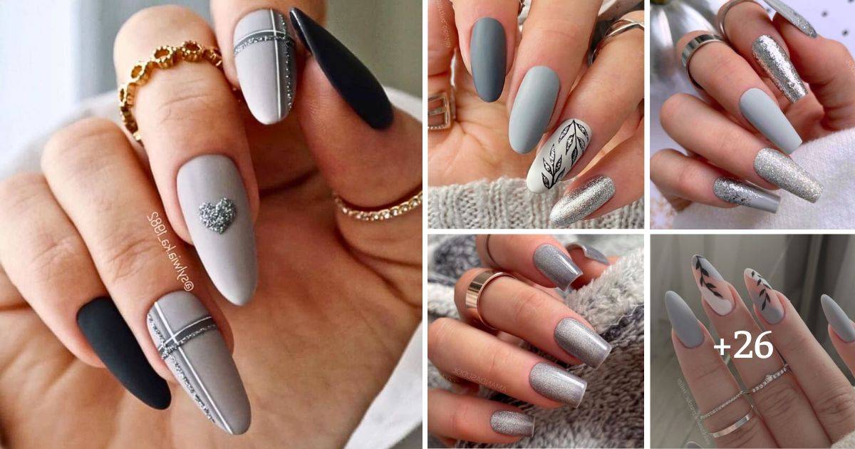 30 Sleek Gray Nail Designs For The Ultimate Chic Look