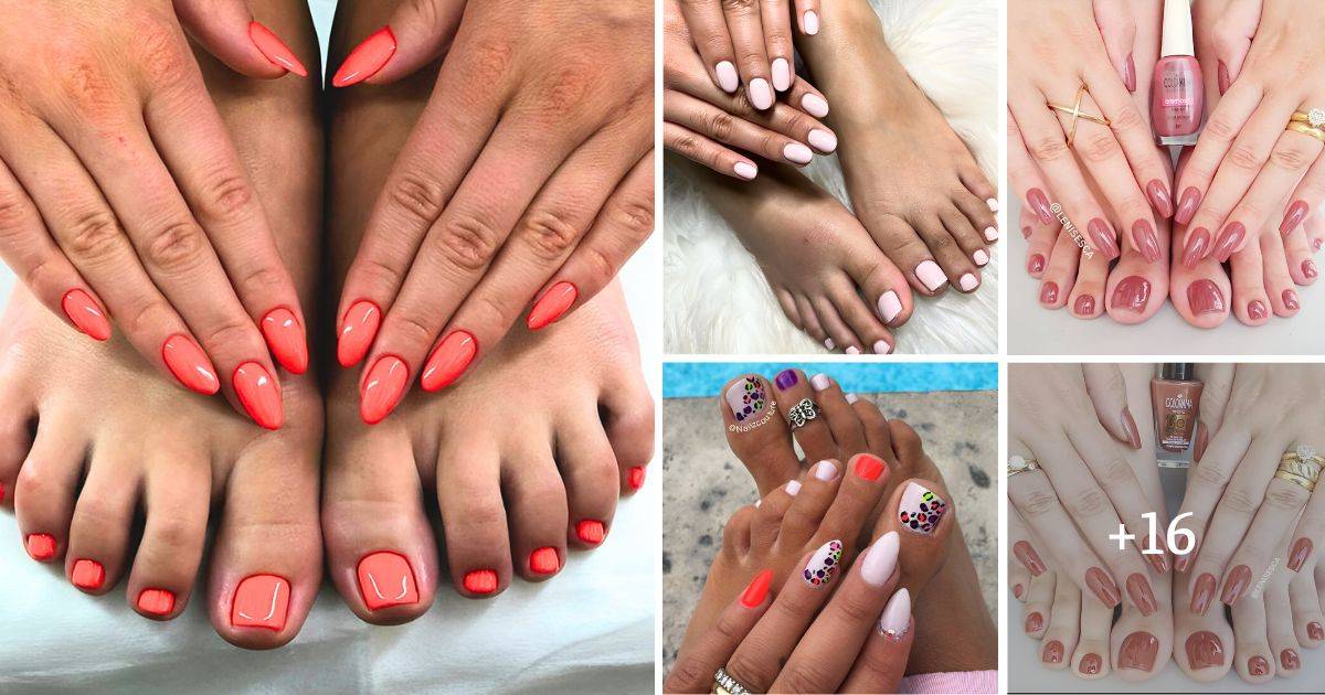 20 Matching Nail and Toe Nail Designs To Copy This Summer