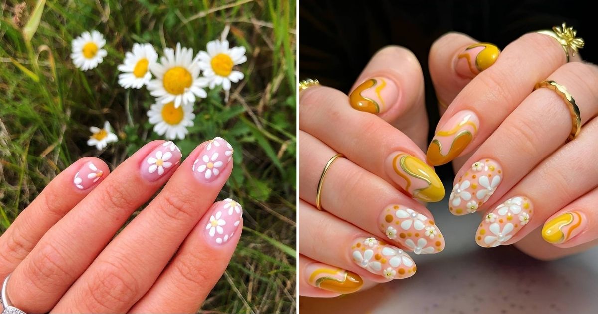 30 Simple Daisy Nail Art Everybody Can Copy
