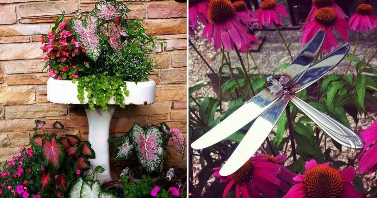 15 Funky Junk Items To Add Whimsy To Your Garden